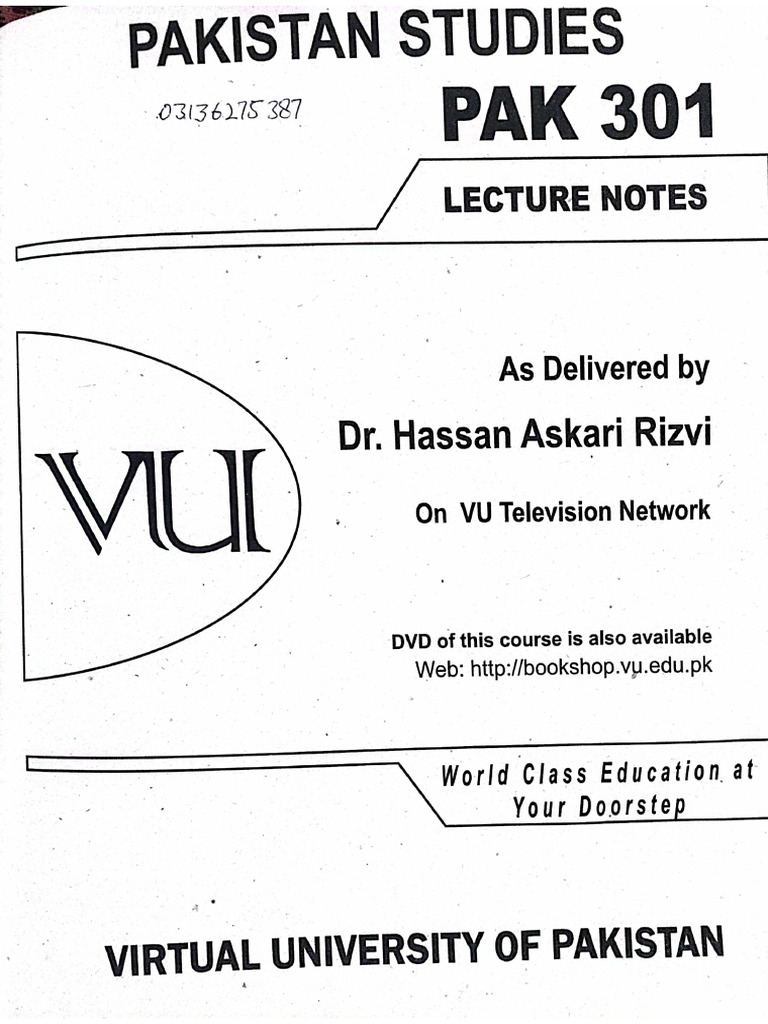 Pakistan Study Notes | PDF