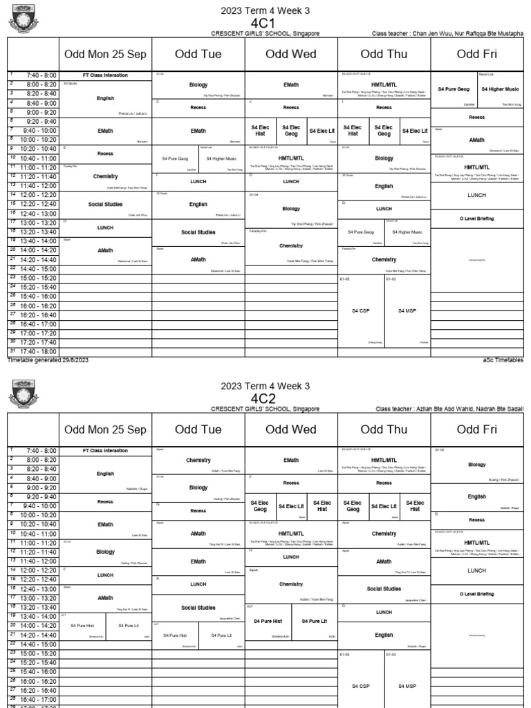 2023 Term 4 Week 3 - Sec 4 | PDF
