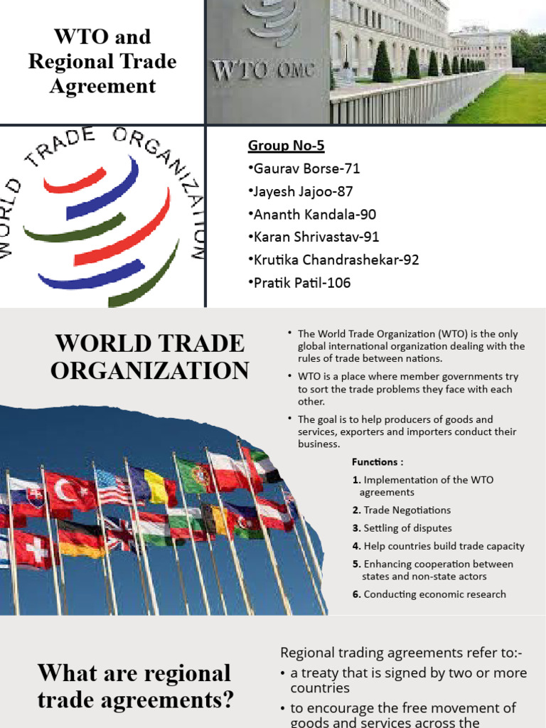 WTO Regional Trade Agreement | PDF | World Trade Organization | Trade ...