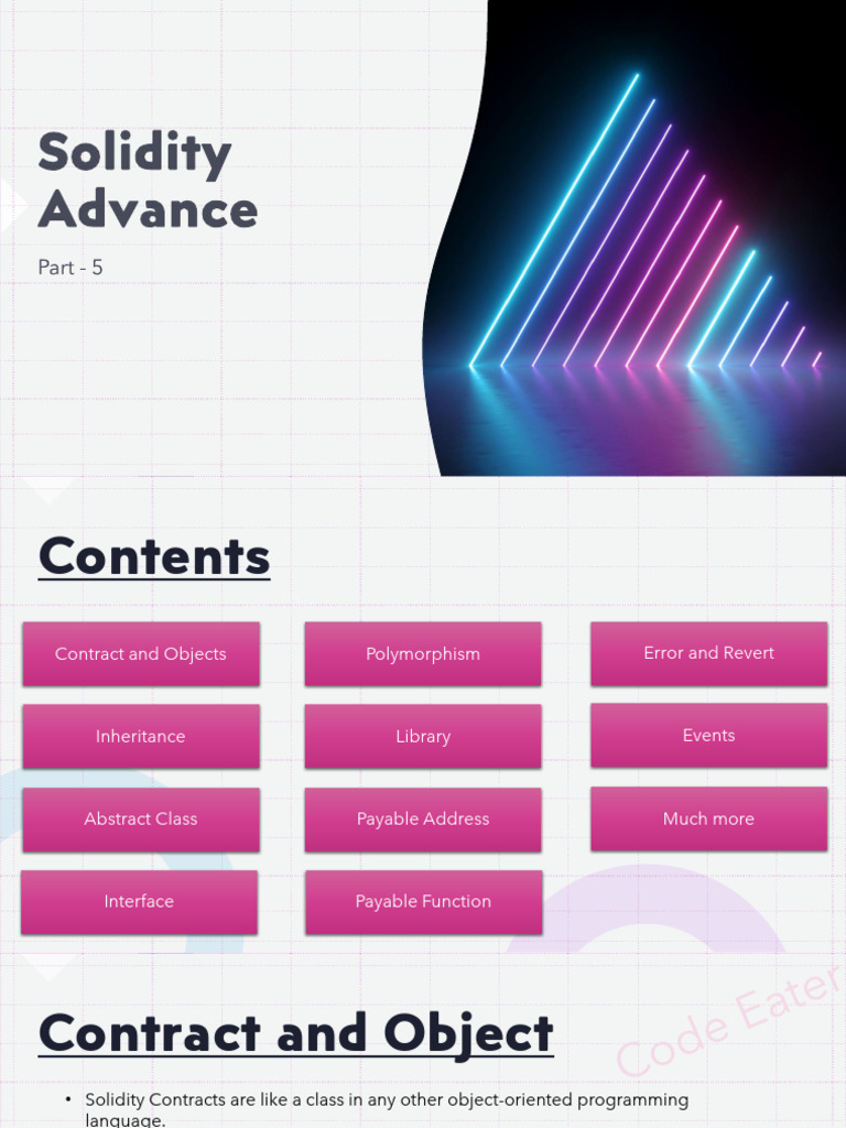 03 Notes Solidity Oops Concepts Pdf Object Computer Science Class Computer Programming