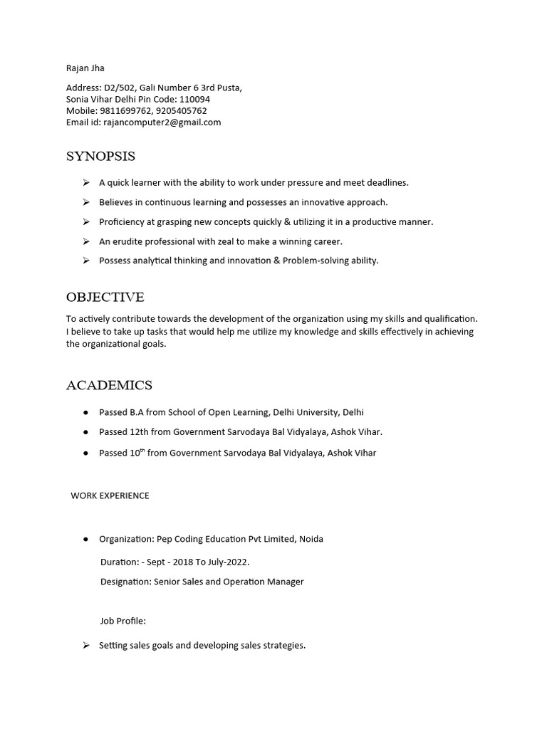 Rajan CV 23 3 4 | PDF | Sales | Behavior Modification