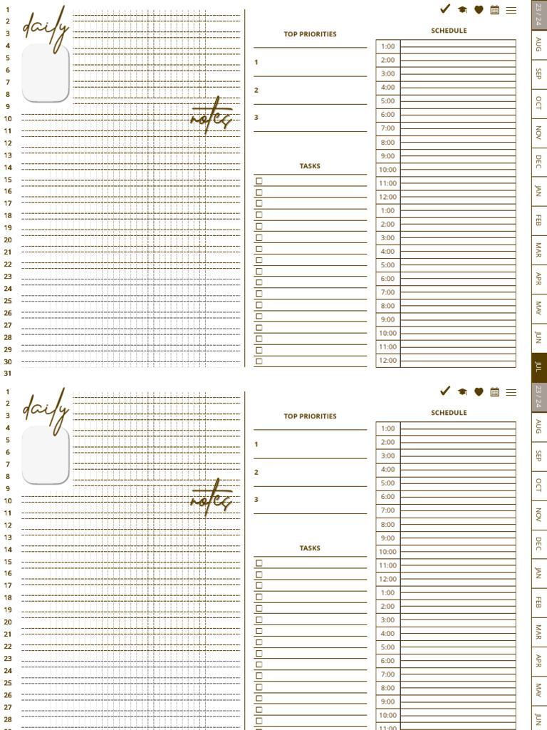 Perfect Daily Pages 1-31 | PDF