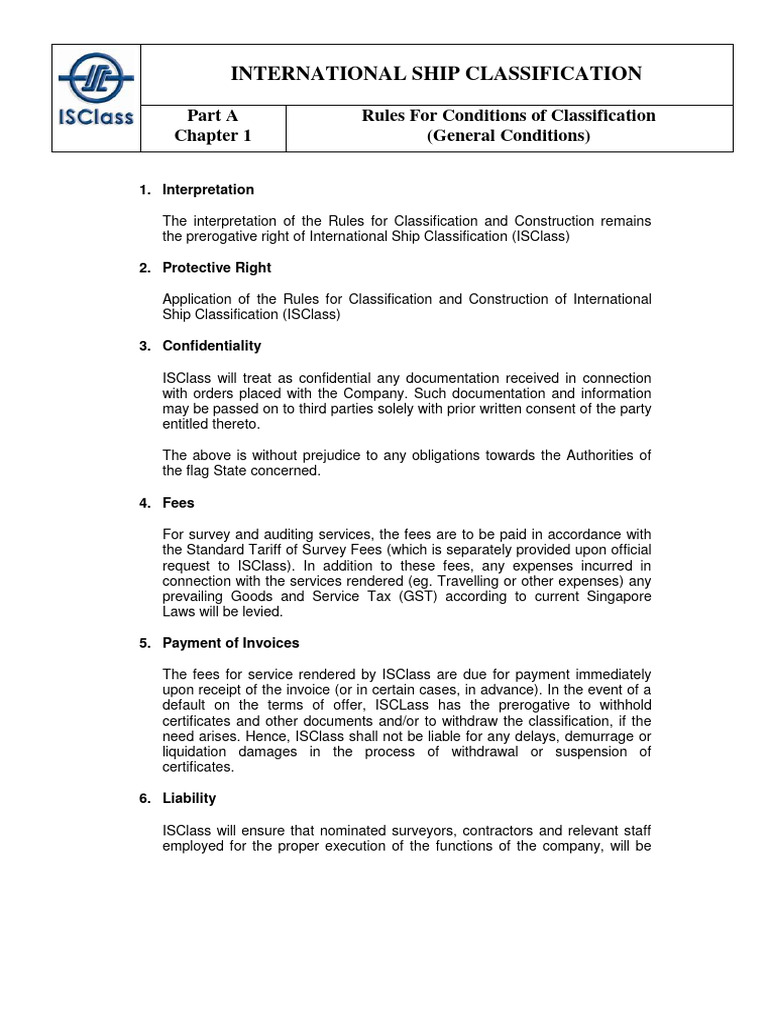 ISClass - Rules - & - Guidance - (Part A) | PDF | Ships | Oil Tanker