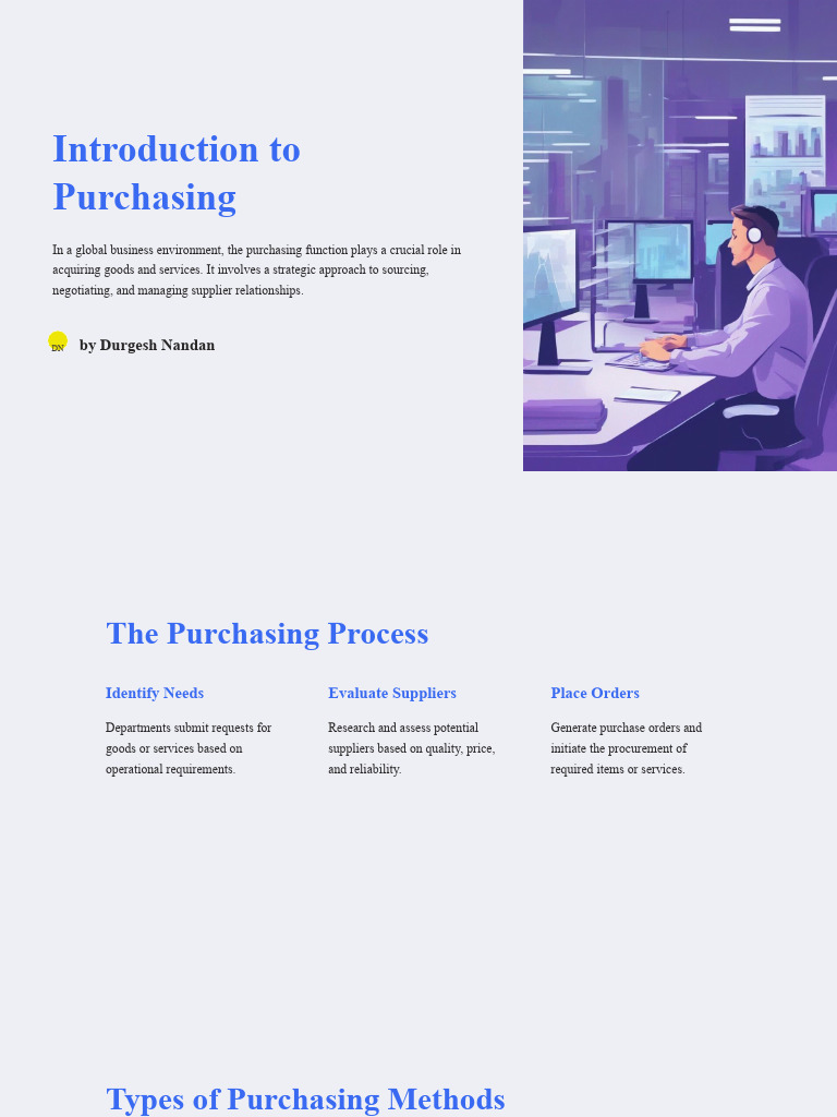 Purchasing | PDF | Procurement | Supply Chain