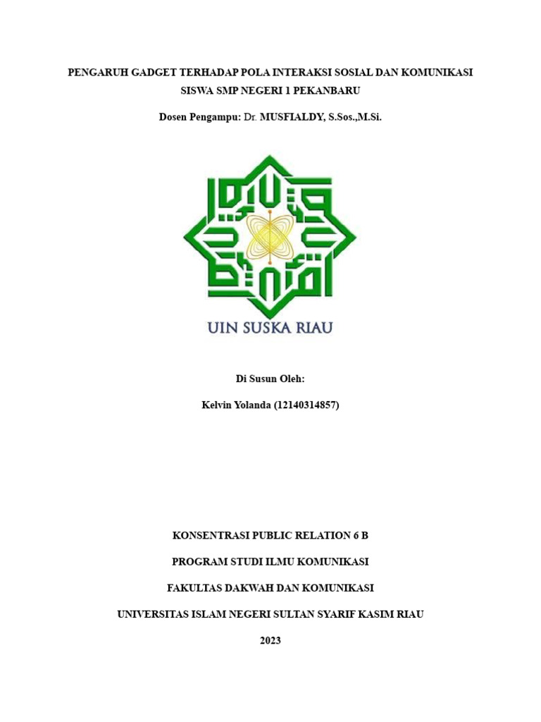 Latar Belakang Proposal Riset PR Kelvin | PDF