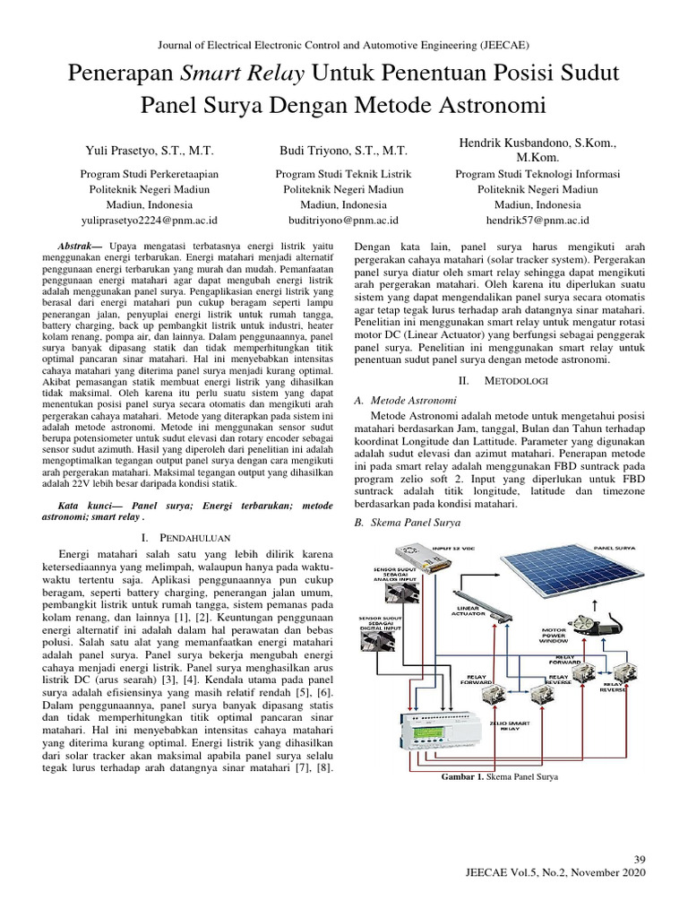 Smart Relay untuk Optimasi Panel Surya | PDF | Sains & Matematika