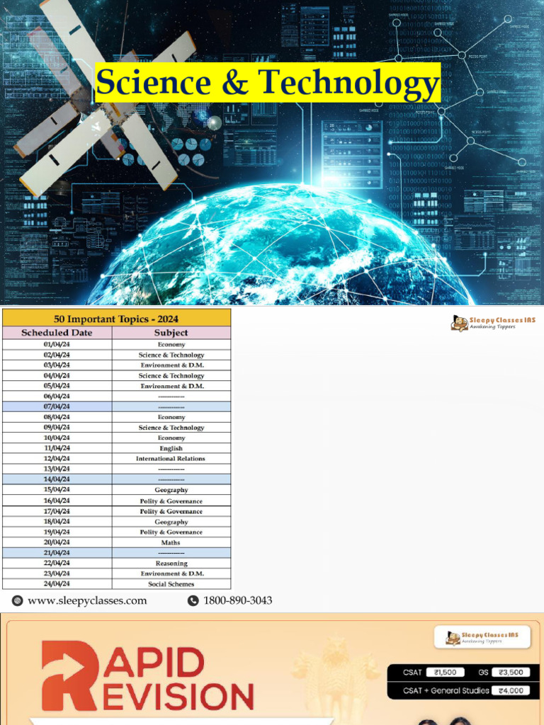 Key Science & Technology Topics for UPSC 2024 | PDF | Black Hole | Asteroid