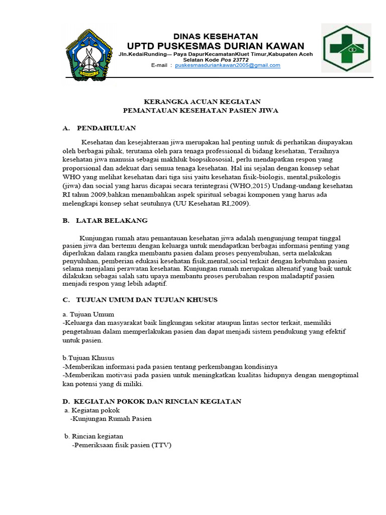 Kak Keswa Pemantauan Jiwa | PDF