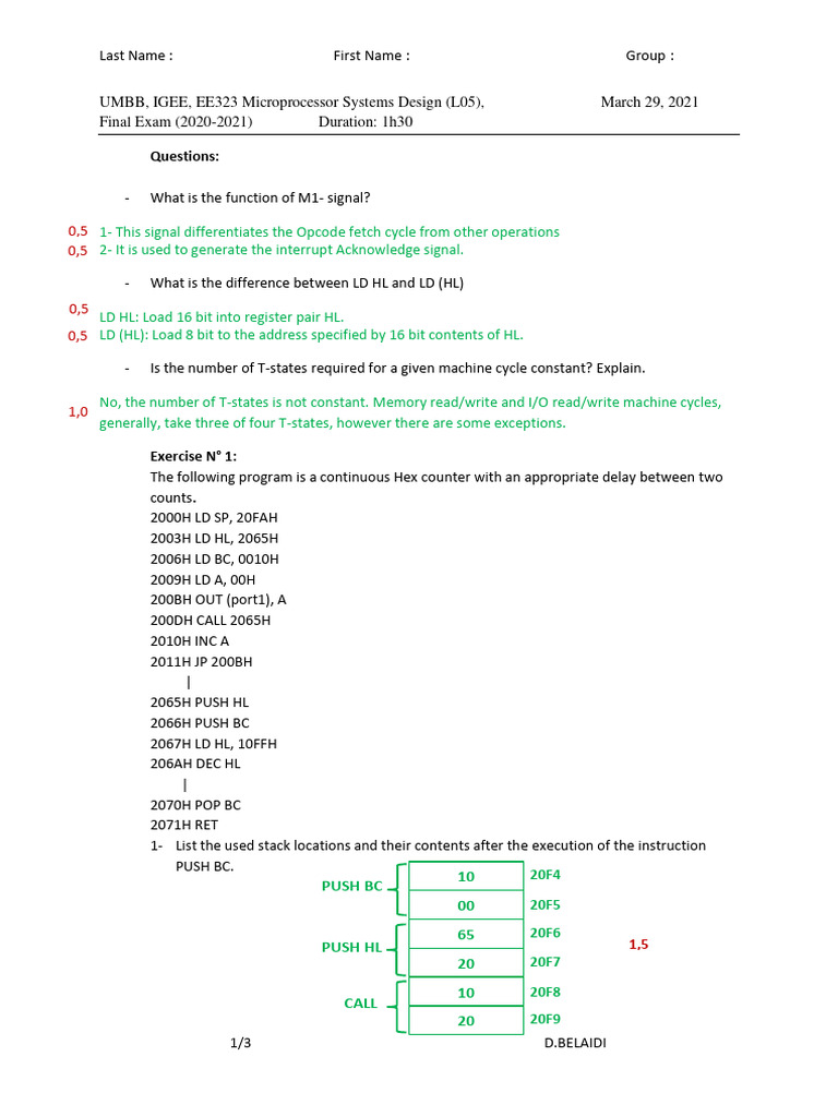Exam Solution | PDF | Integrated Circuit | Computer Science