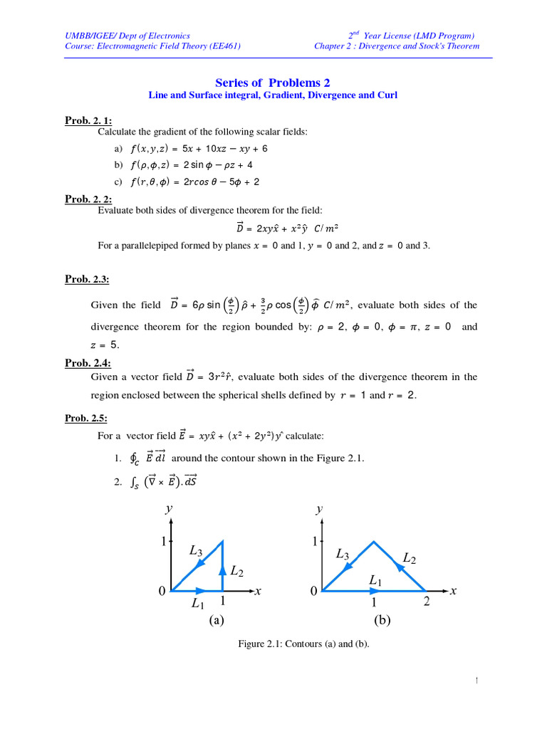 Series of Problems 2 | PDF | Divergence | Linear Algebra