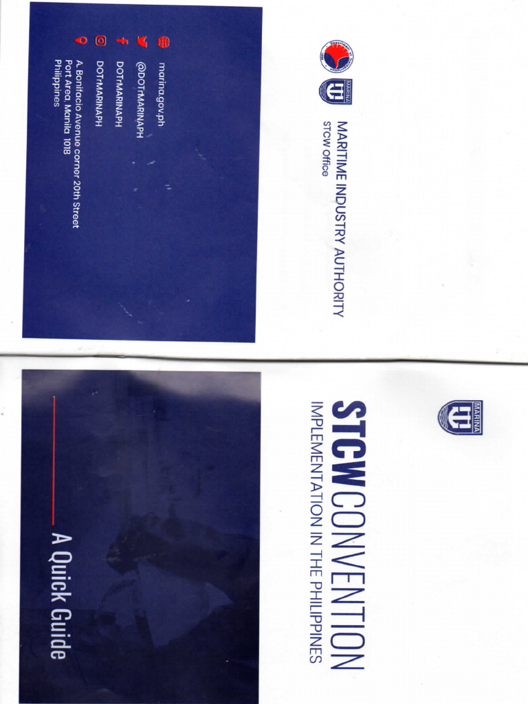 STCW Convention Implementation Booklet From MARINA - For Distribution ...
