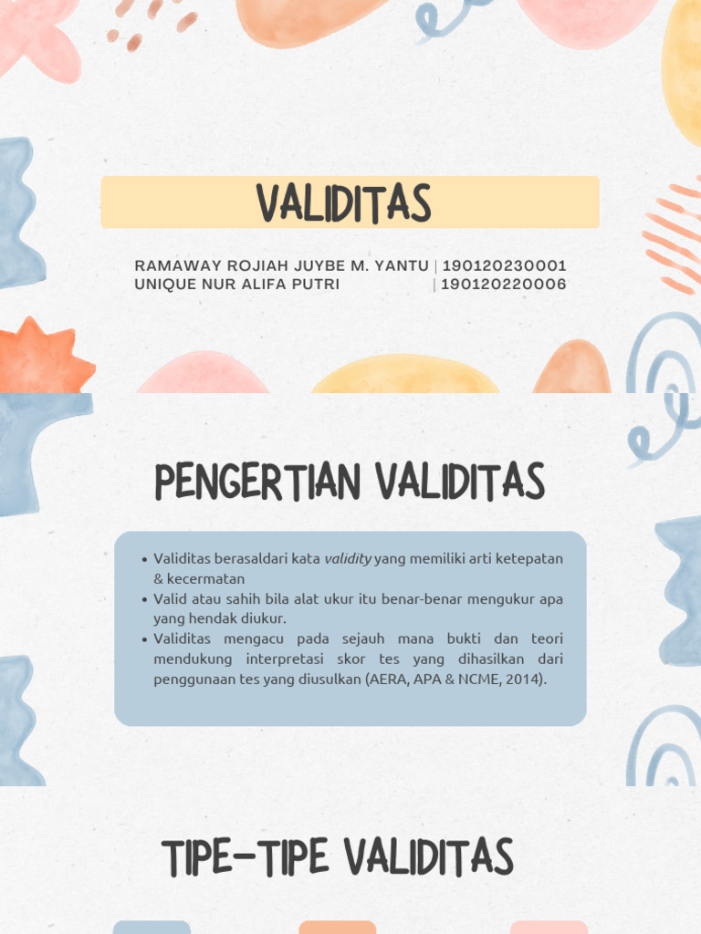 Validitas dan Metode Pengukurannya | PDF