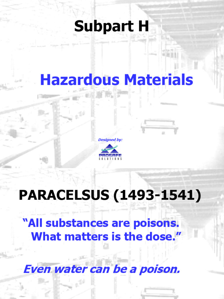 Tab 10 - Ins 1 - Hazardous Materials - G (Prosafe) | PDF