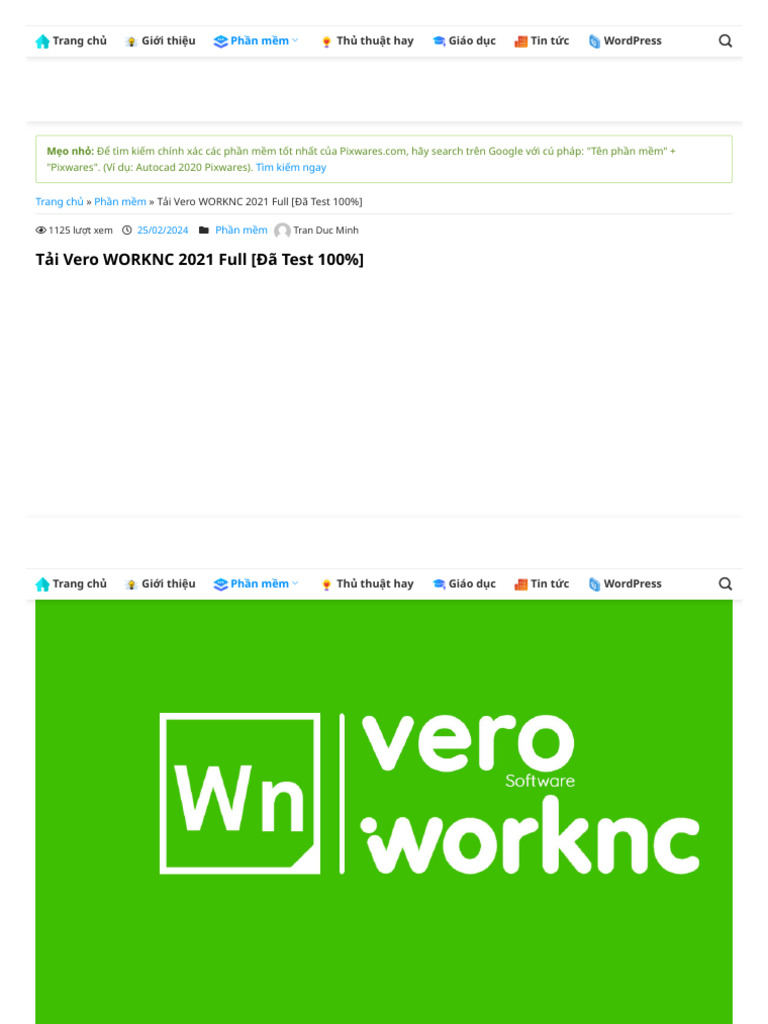 Tải Vero WORKNC 2021 Full (Đã Test 100%) | PDF