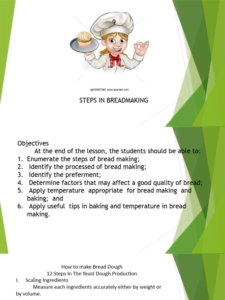 CHAPTER 9 Steps in Breadmaking | PDF | Breads | Foods