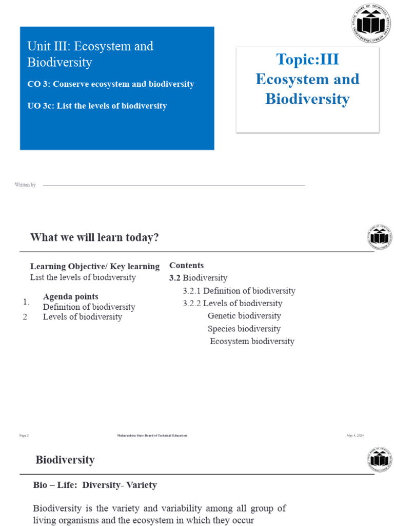 EVS - 3c | PDF | Biodiversity | Species