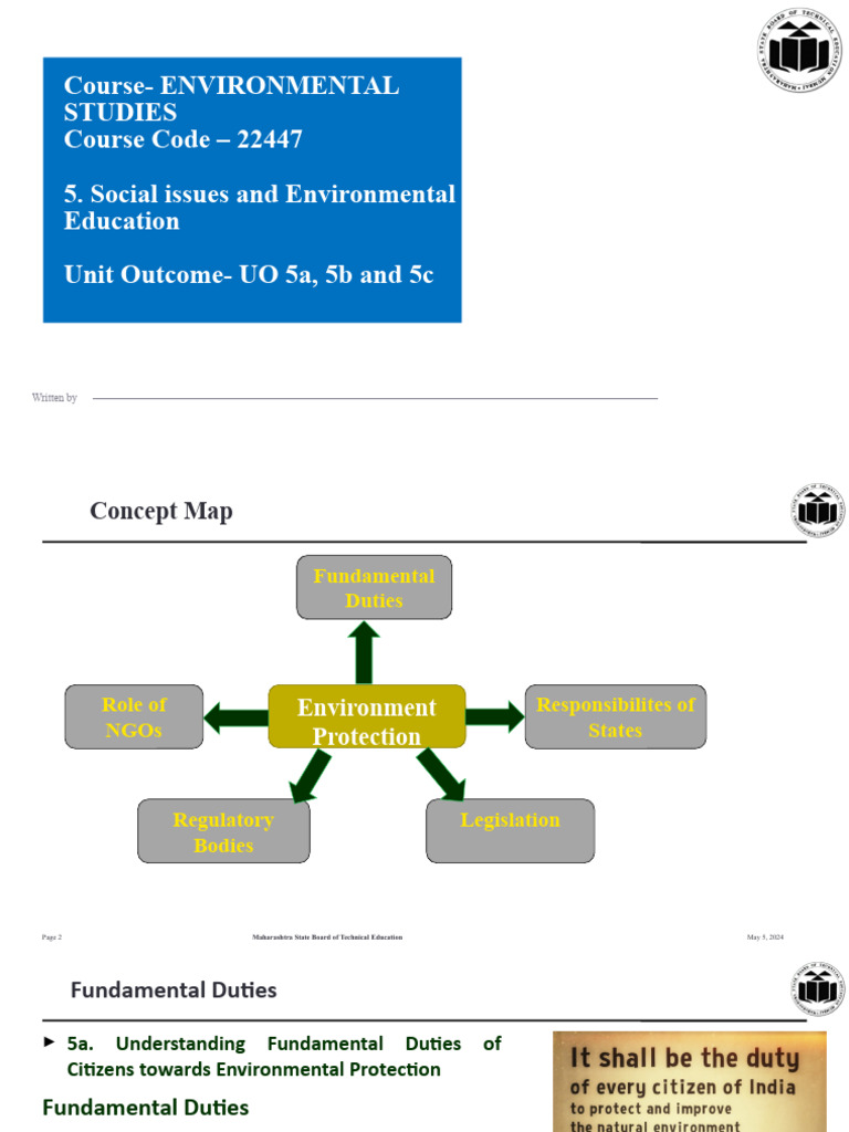 Course-Environmental Studies Course Code - 22447 5. Social Issues and ...