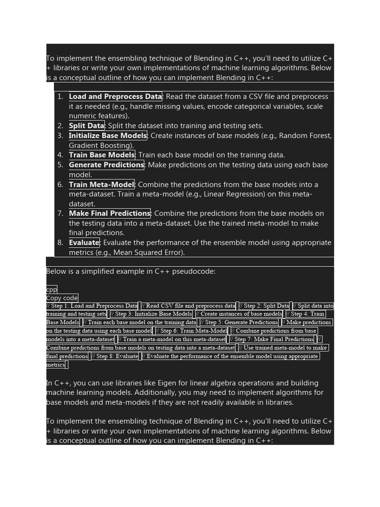 To Implement The Ensembling Technique Of Blending In C Pdf Prediction Regression Analysis 0069
