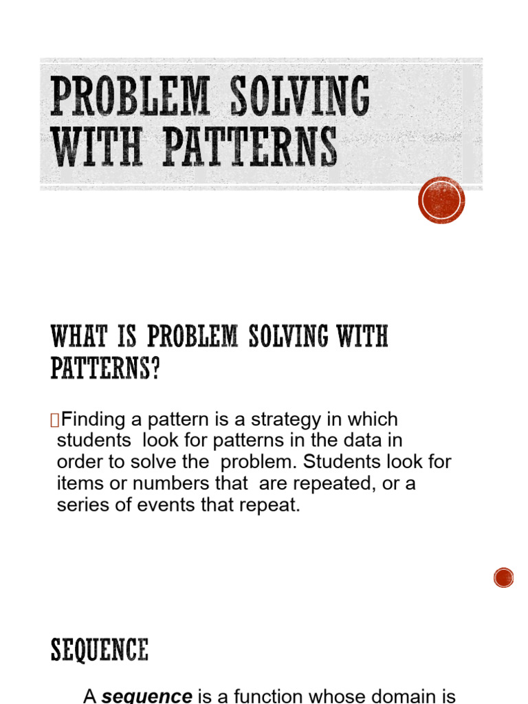 Share Share 4. Problem Solving With Patterns | PDF | Mode (Statistics ...