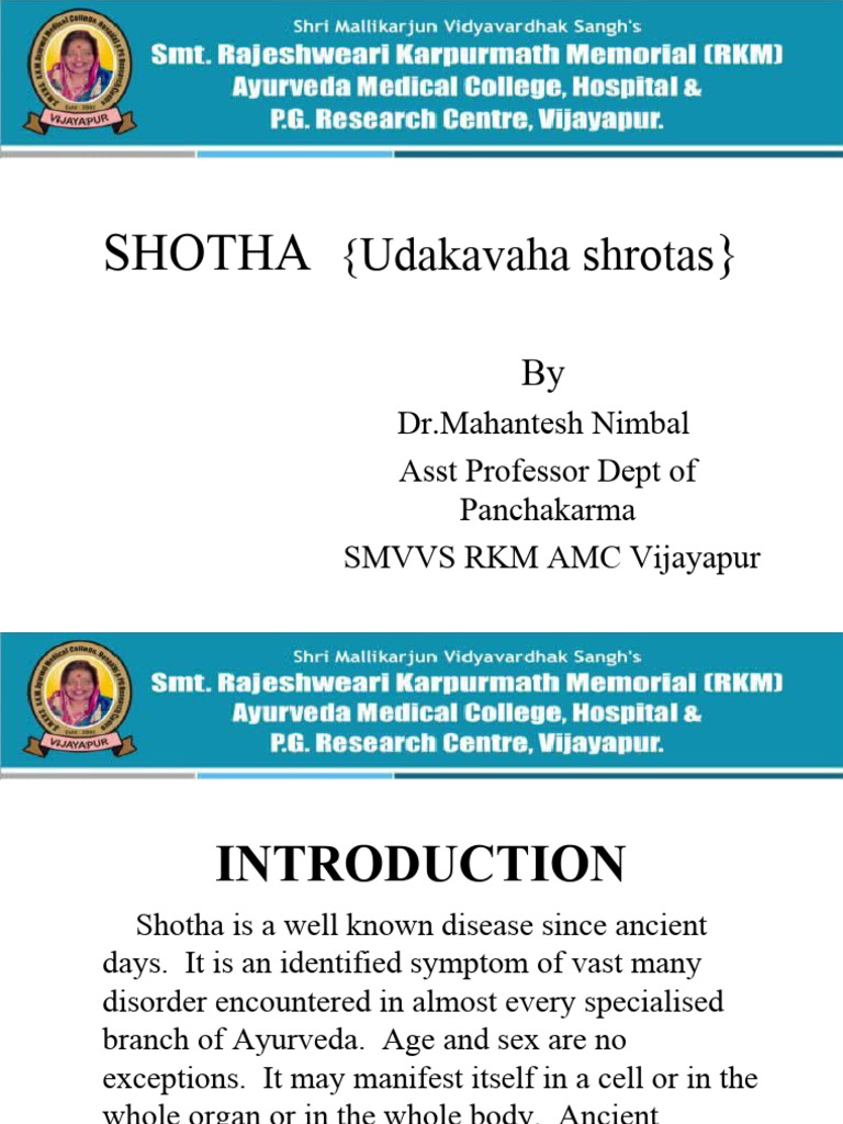 Shotha Chikitsa | PDF | Ayurveda | Edema
