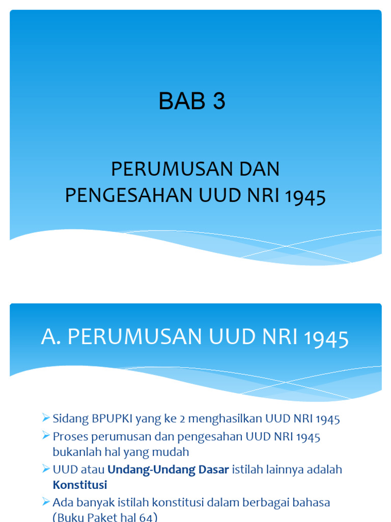 Proses Pengesahan UUD NRI 1945 | PDF