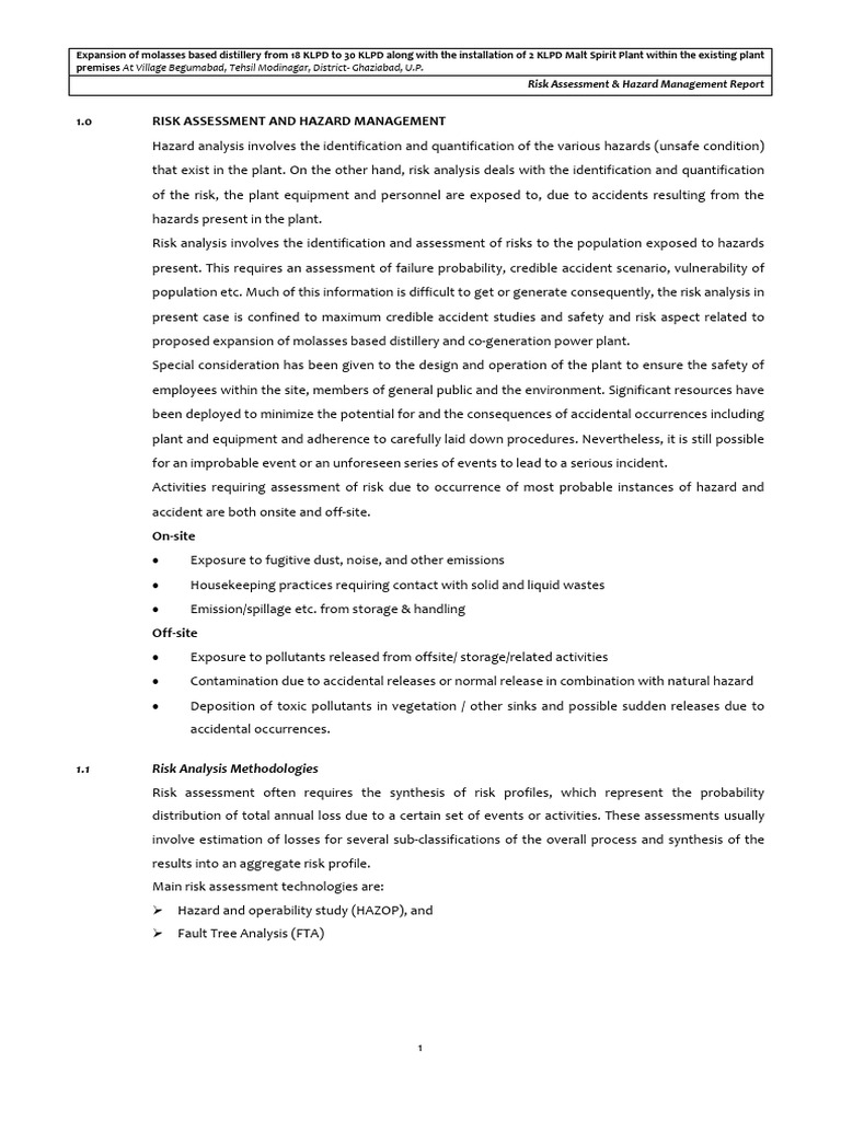 Risk Assessment | PDF | Firefighting | Emergency Management