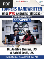 GS2 - Toppers - Handwritten - Upsc - Pyq - Ans - Till 2022RP | PDF