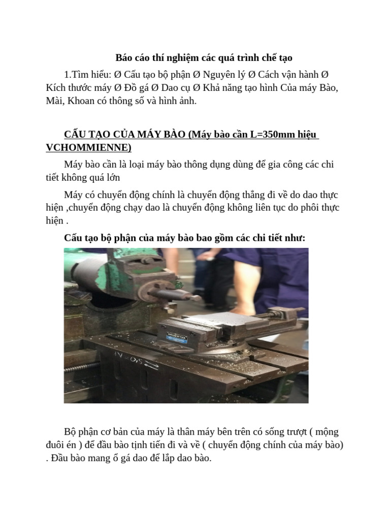 (123doc) Bao Cao Thi Nghiem Cac Qua Trinh Che Tao | PDF
