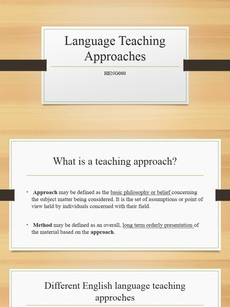 Heng080 English Language Teaching Approaches (29 February 2024) | PDF ...