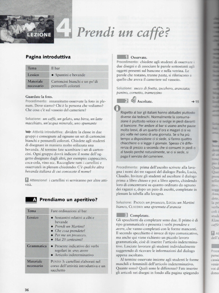 Lezione 4 Guida A1 | PDF