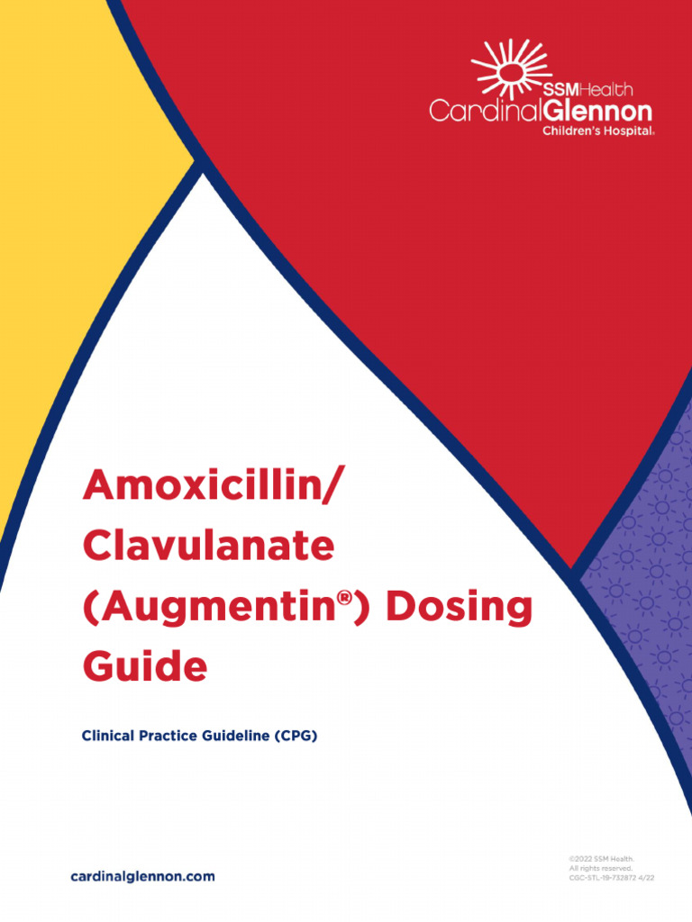 Clinical Practice Guidelines Amoxicillin Clavulanate Dosing Guide | PDF | Medical Specialties ...