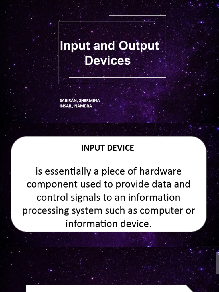 Input and Output | PDF