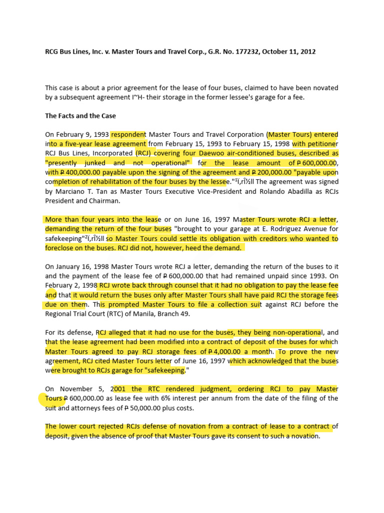 COMMERCIAL DIGEST 2 | PDF | Lease | Lawsuit