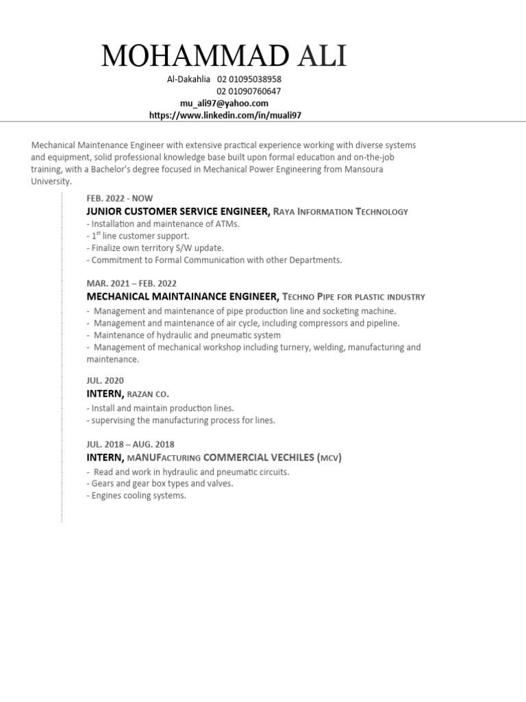 Mohammad Ali_CV | PDF