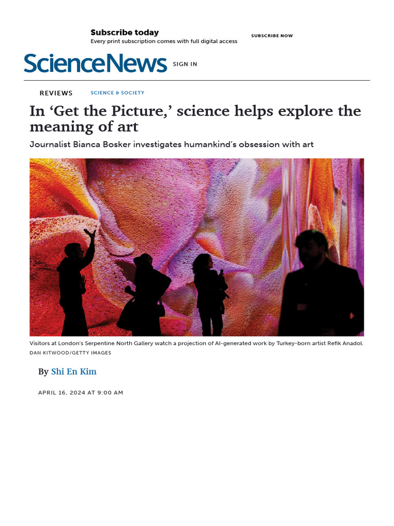 In ‘Get the Picture,’ Science Helps Explore the Meaning of Art ...