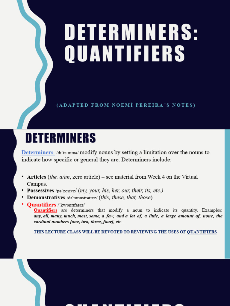 1_QUANTIFIErs | PDF | Plural | Grammatical Number