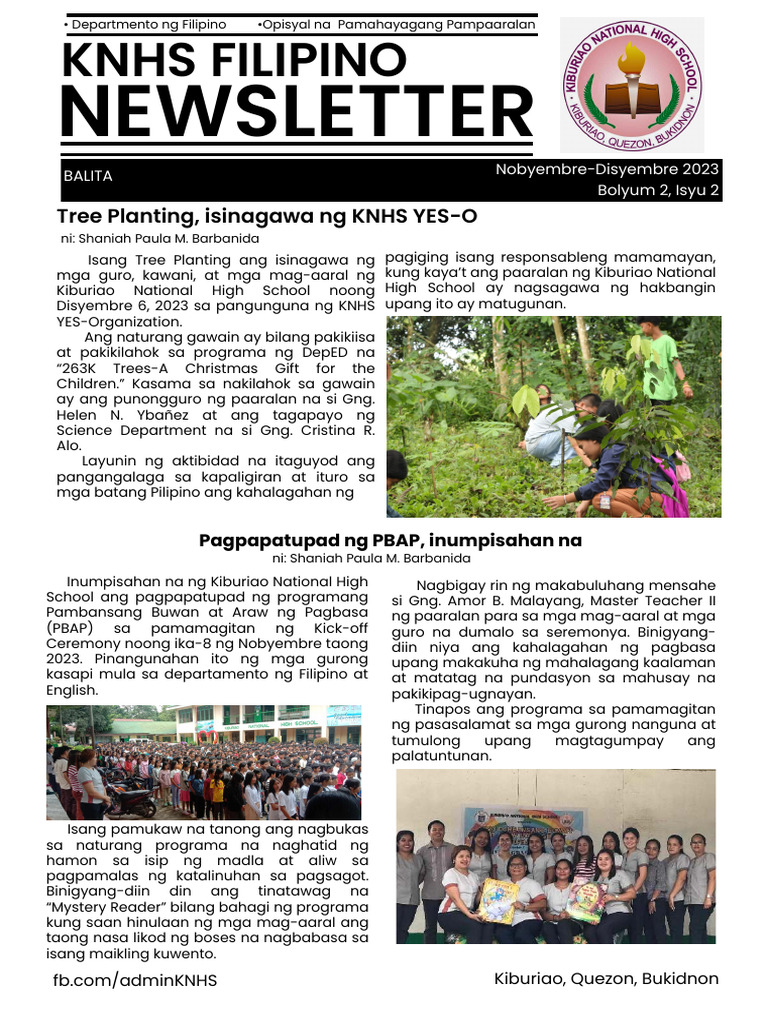 School Publication - Filipino | PDF
