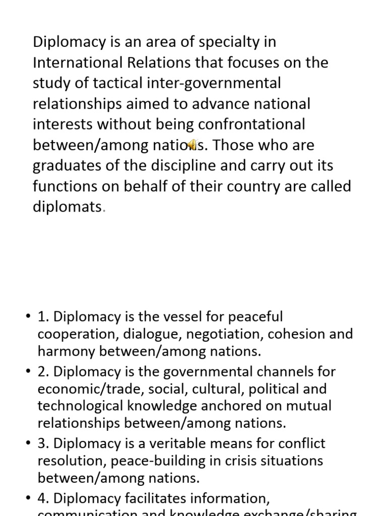 Diplomacy | PDF | Diplomacy | Negotiation