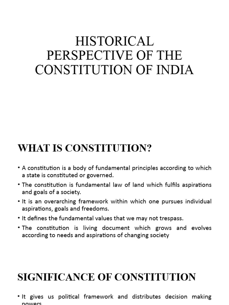 2.historical Perspective of The Constitution of India | Download Free ...
