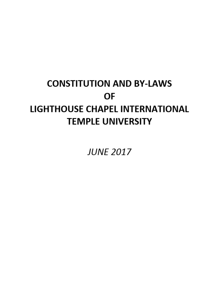 LCI Temple University Constitution & By-Laws | PDF | Board Of Directors ...