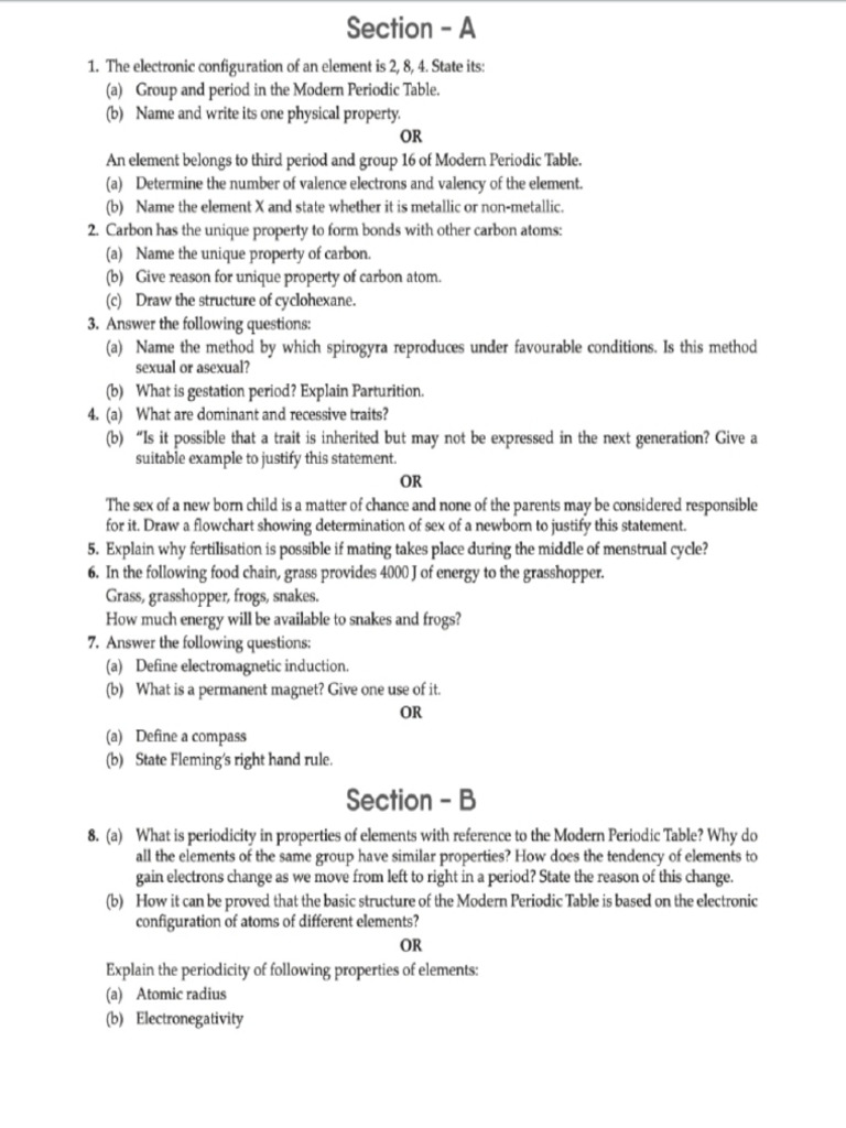 Sample Paper Science | PDF