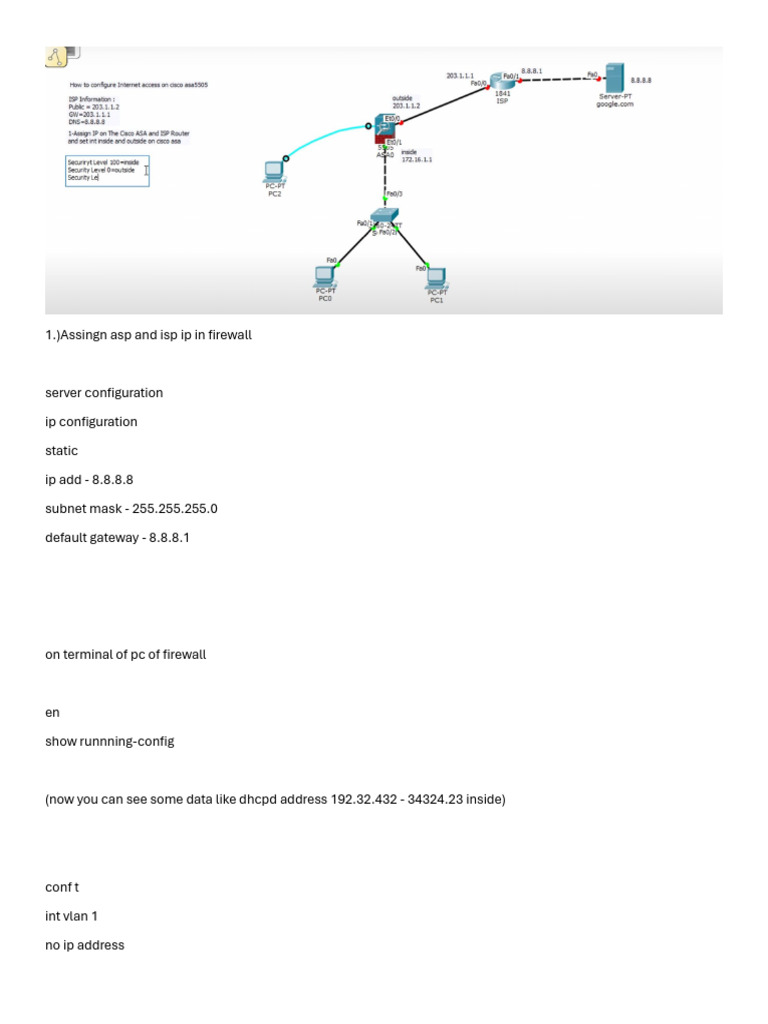 Firewall IP and DHCP Configuration Guide | PDF | Ip Address | Router ...