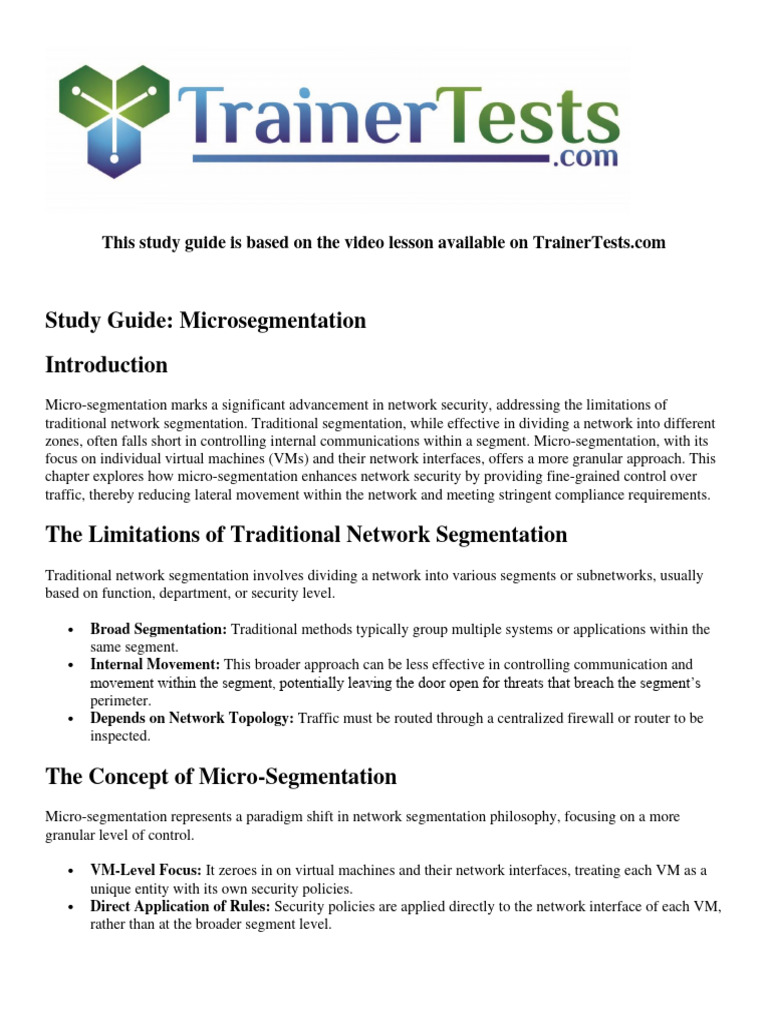 Microsegmentation Guide and Slides | PDF | Computer Network | Virtual ... Microsegmentation Guide and Slides | PDF | Computer Network | Virtual ...