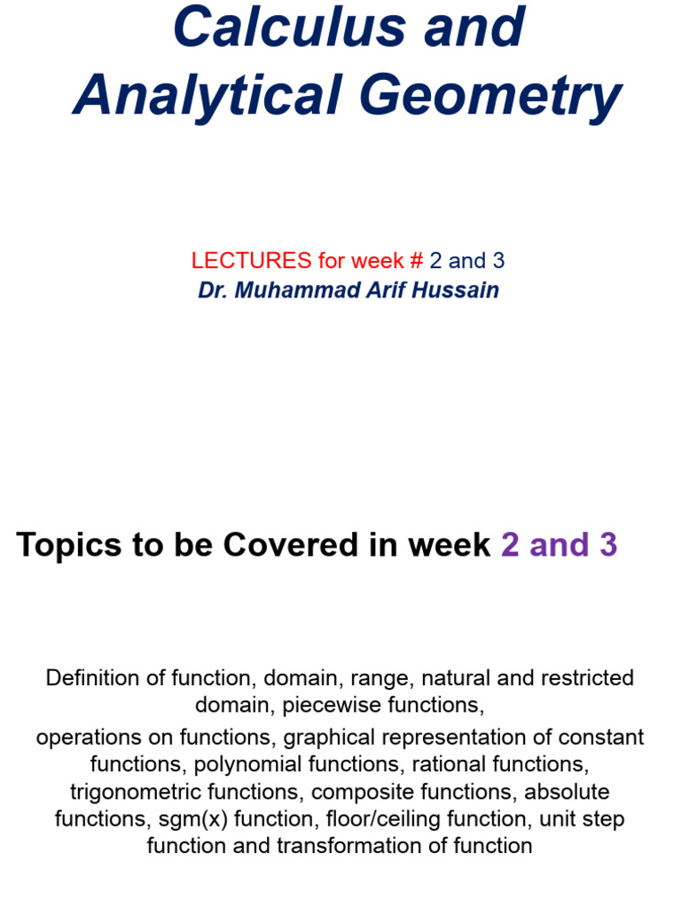 Week 2-3 Slides | PDF | Function (Mathematics) | Functions And Mappings