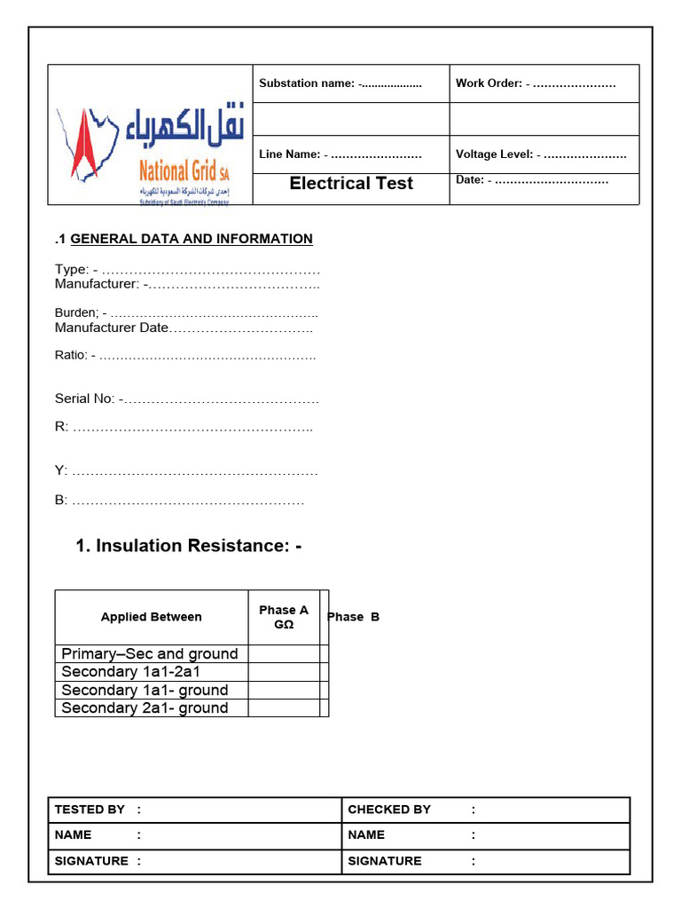 CCVT FORM | PDF | Electrical Resistance And Conductance | Electrical ...