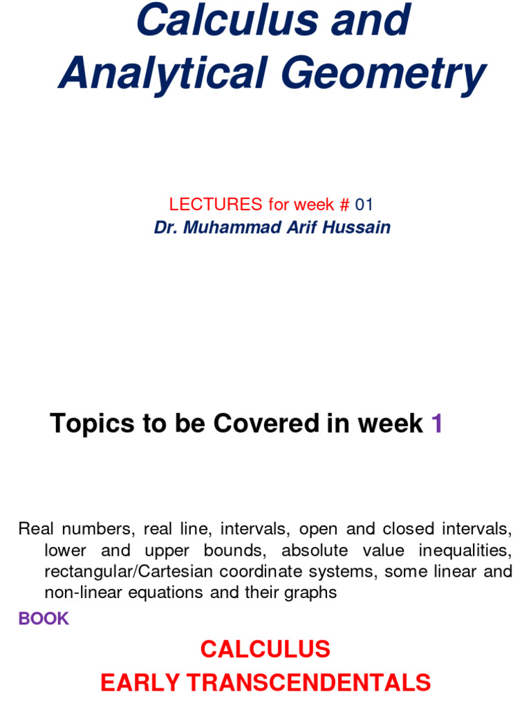 calculus Week 1 | PDF | Numbers | Real Number