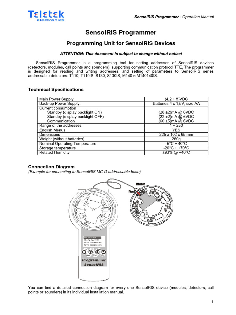 Iris Programmer Manual En 022012 Pdf Menu Computing Sensor