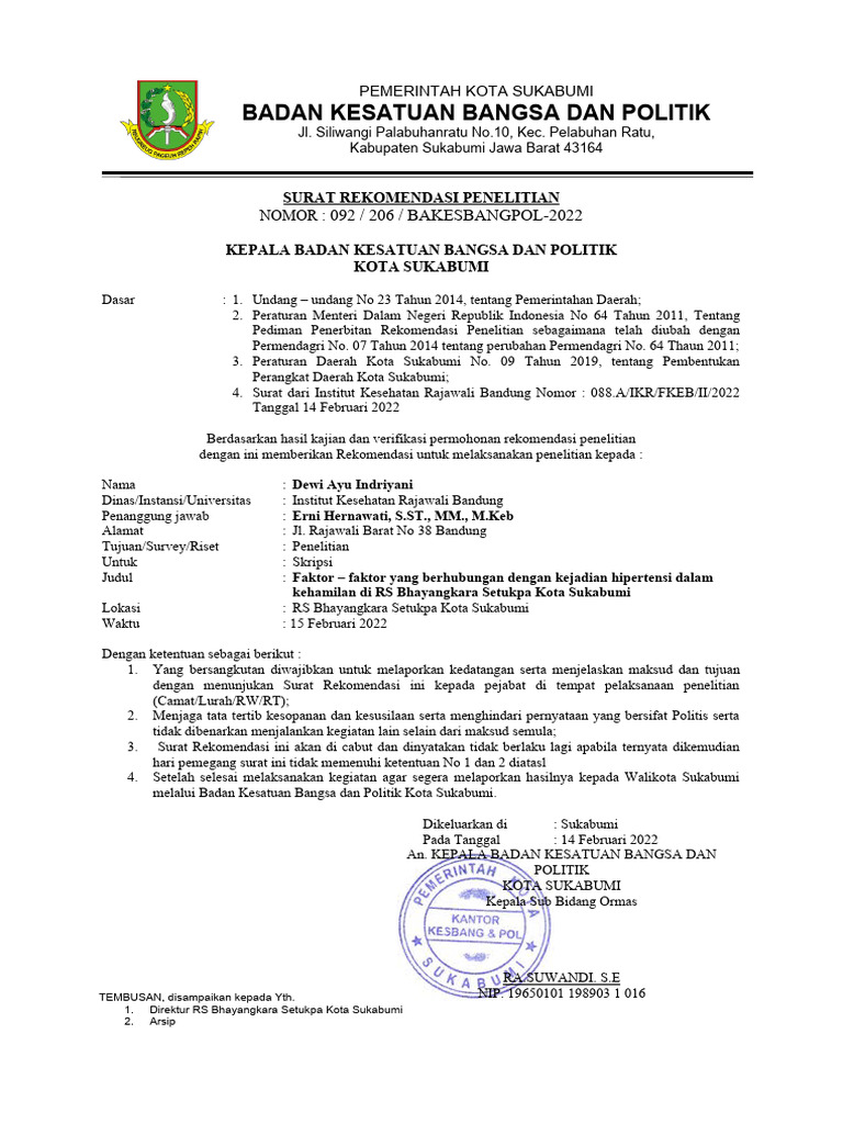 Surat Kesbangpol Pdf