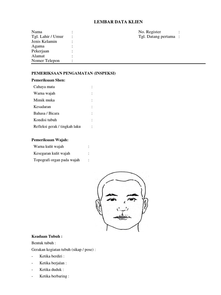 Lembar Data Klien A4-1 | PDF