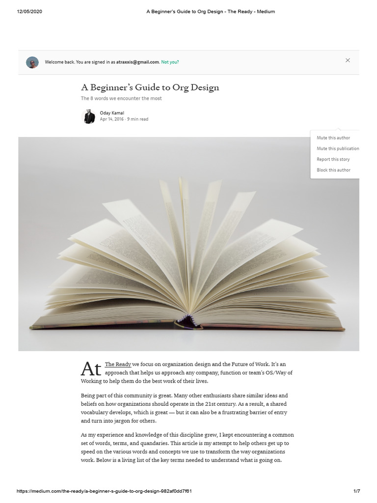 A Beginner's Guide To Org Design - The Ready - Medium | PDF | System ...